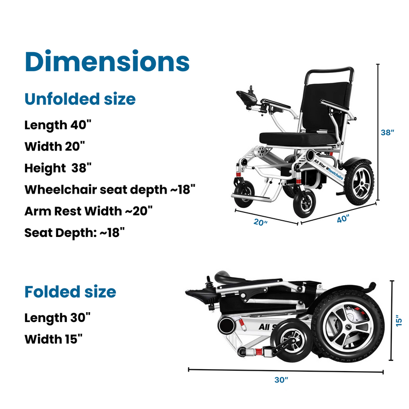 Electric Power Wheelchair | Foldable Power Wheelchair – All Star ...